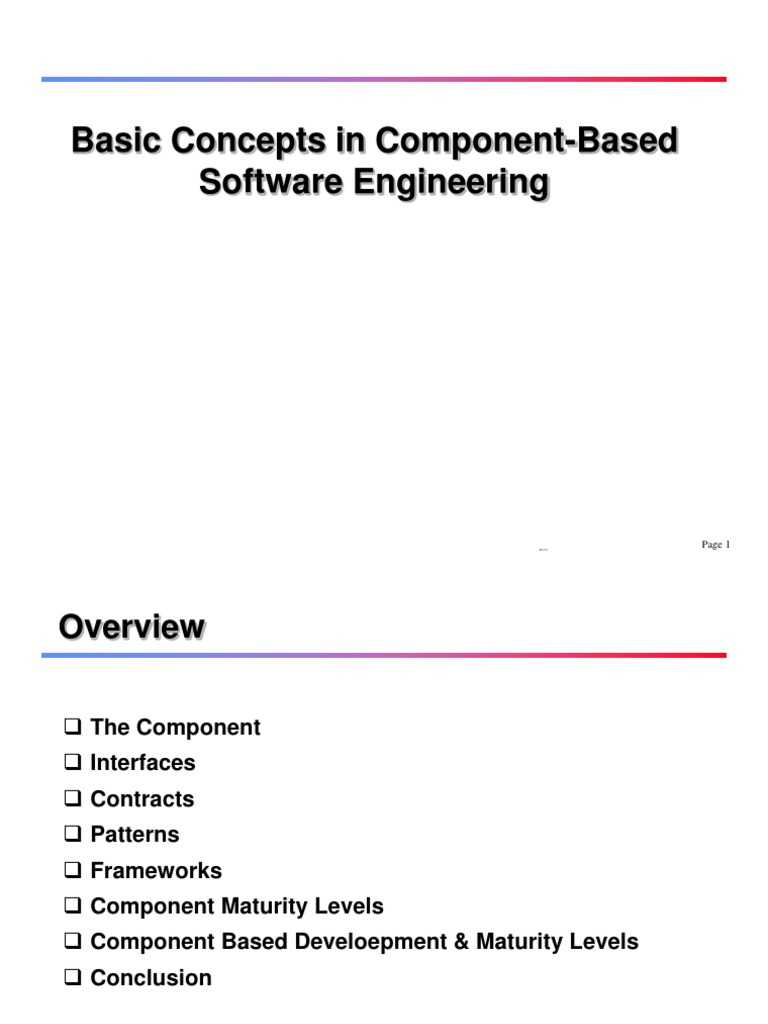 Basic Concepts in Component-Based Software Engineering | Download Free ...
