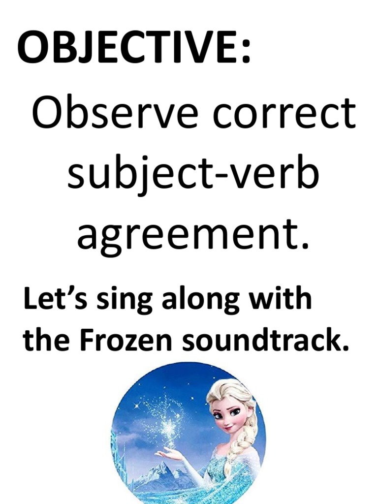 Objective:: Observe Correct Subject-Verb Agreement | PDF | Linguistic ...