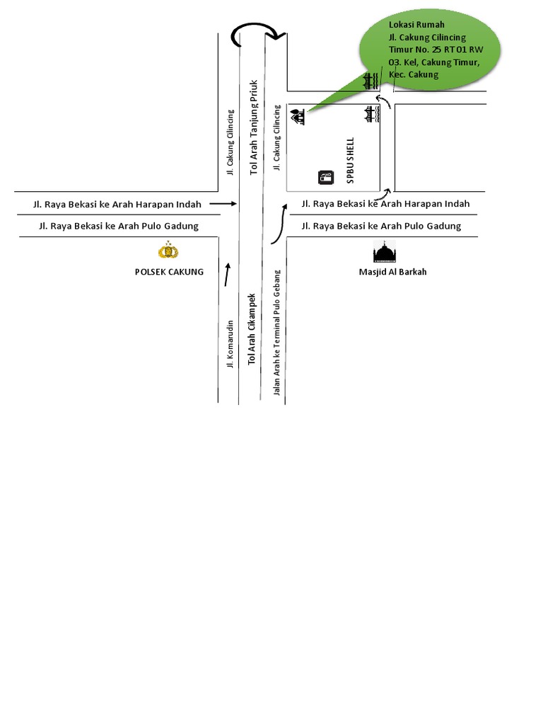 Panduan Rute Cakung dan Sekitarnya | PDF