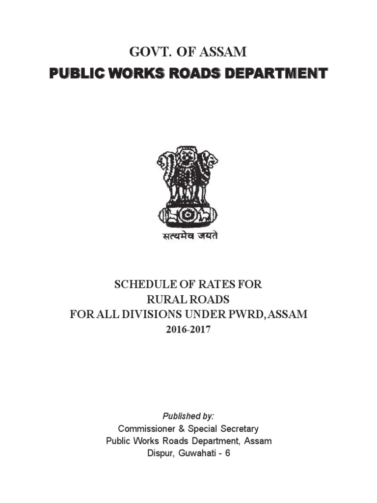 Public Works Roads Department: Govt. of Assam | PDF | Structural Steel ...