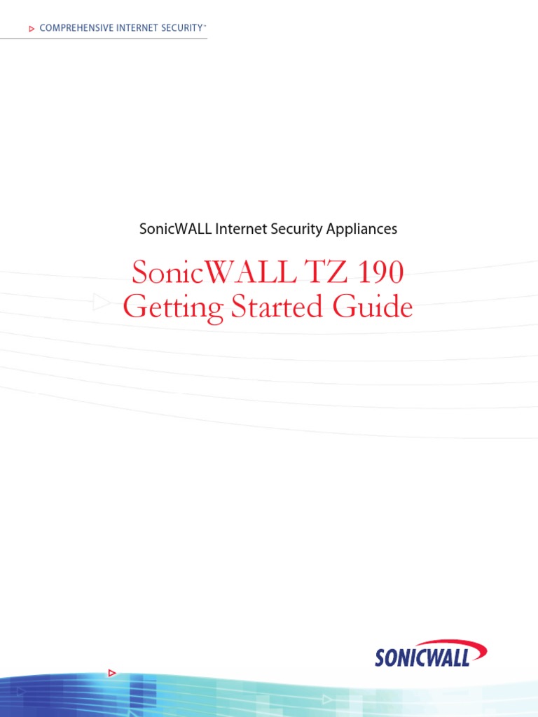 SonicWALL TZ190 Getting Started Guide | PDF | Ip Address | Wi Fi