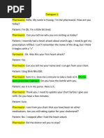 Pharmacist-Patient Dialogue Example | PDF | Pharmacy | Life Sciences