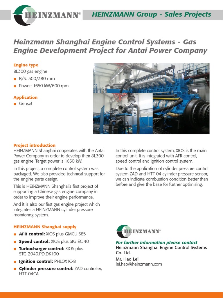 Heinzmann Shanghai Engine Control Systems - Gas Engine Development ...
