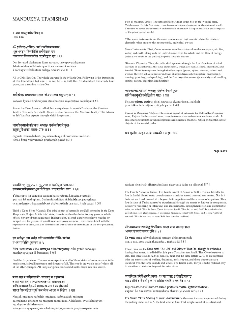 Mandukya Upanishad | Download Free PDF | Prana | Ātman (Hinduism)