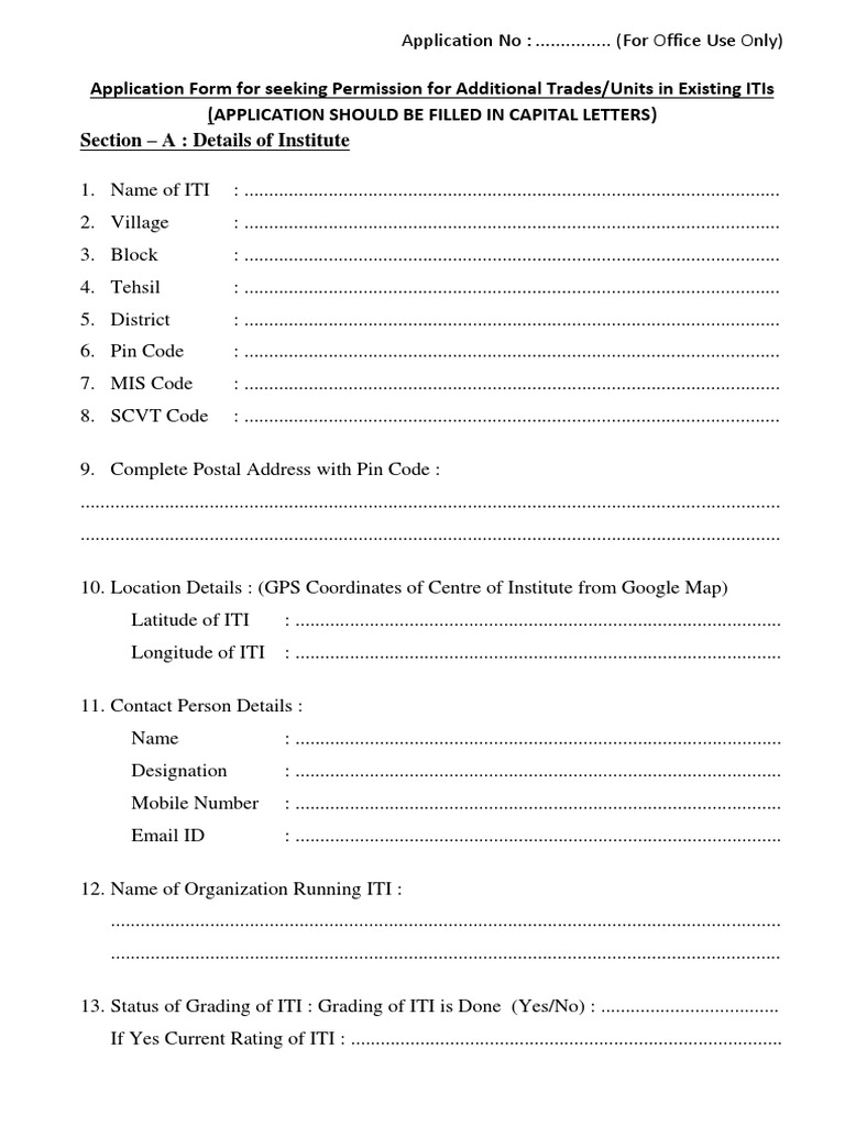 Old ITI Application | Download Free PDF | Computing