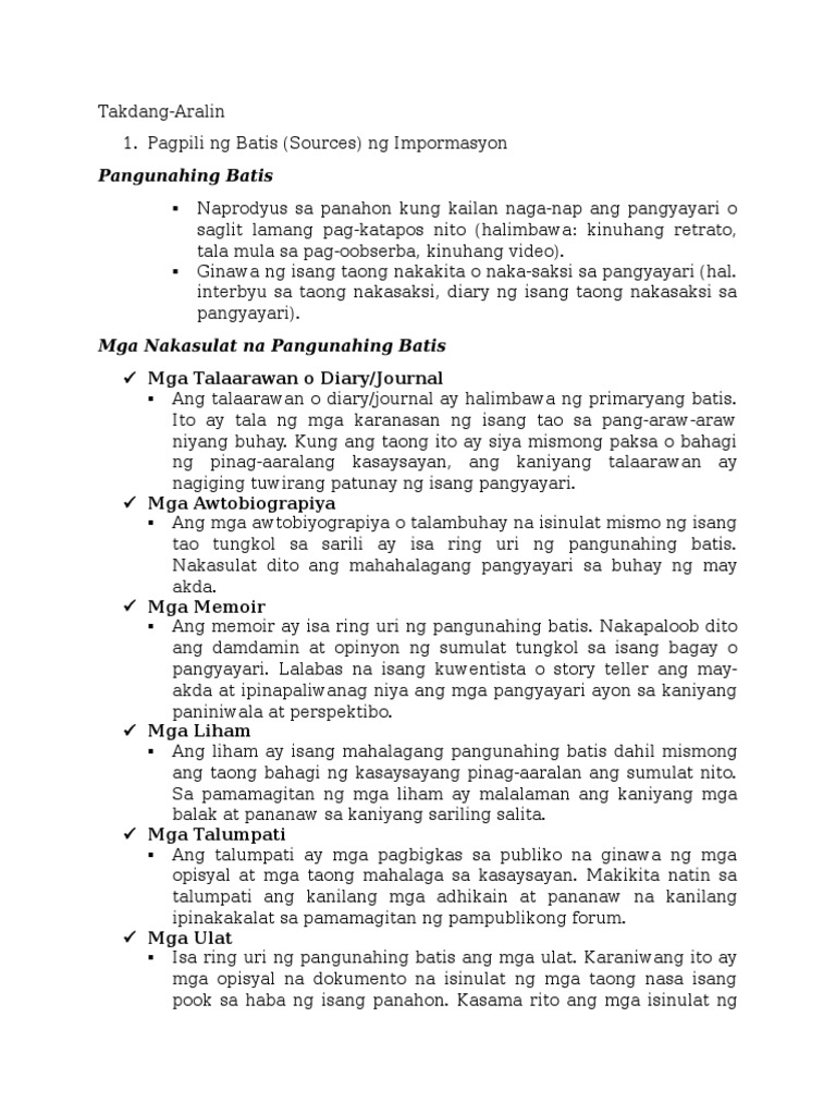 Filipino Assignment | PDF