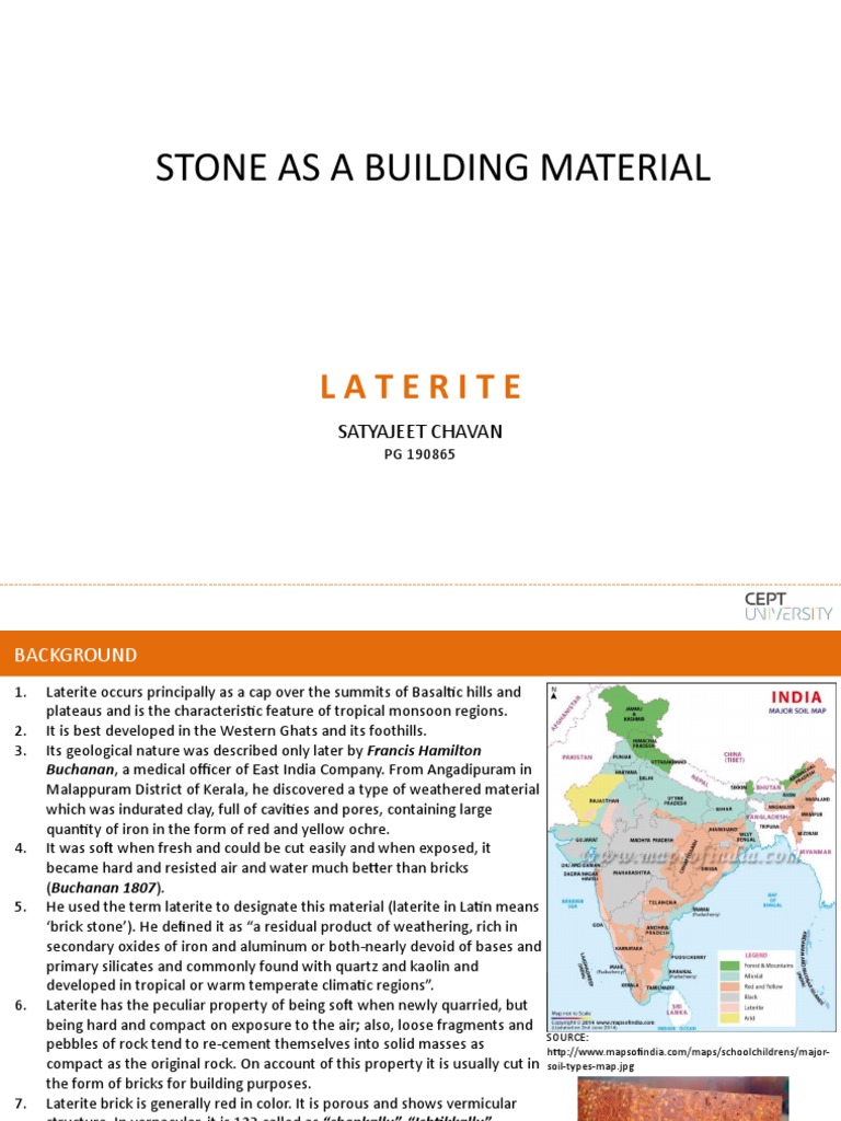 Stone As A Building Material: Laterite | PDF | Rock (Geology) | Natural ...