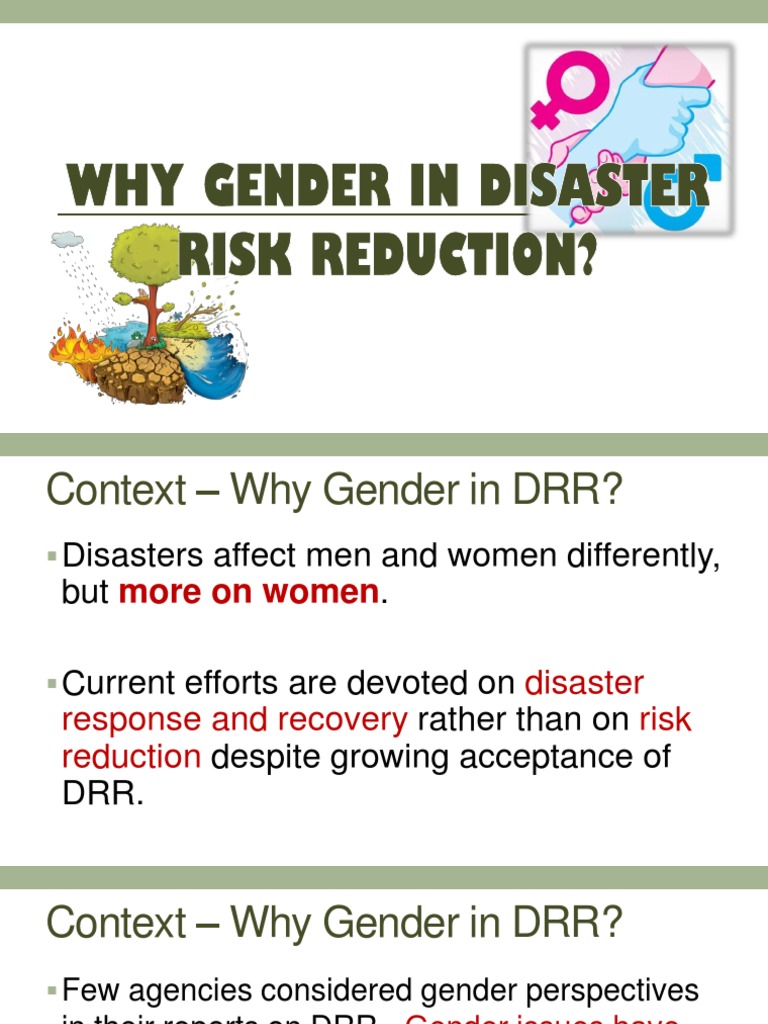 Why Gender in DRR | PDF | Disaster Risk Reduction | Gender