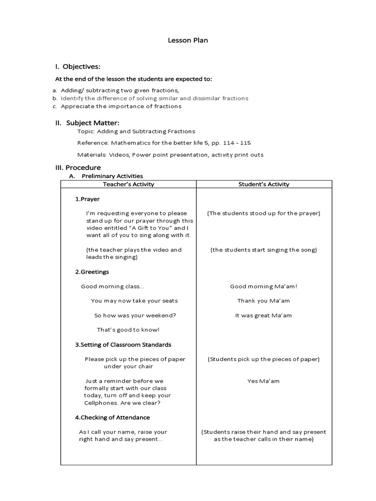 Lesson Plan: Identify The Difference of Solving Similar and Dissimilar ...
