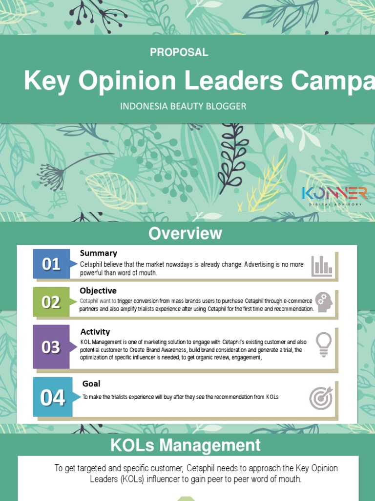 Key Opinion Leaders Proposal | Brand | Microeconomics