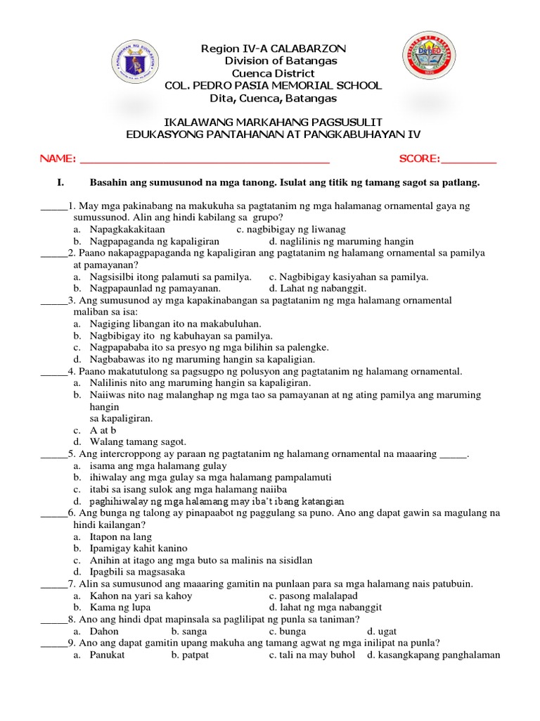 PT - Epp 4 - Q2 | PDF