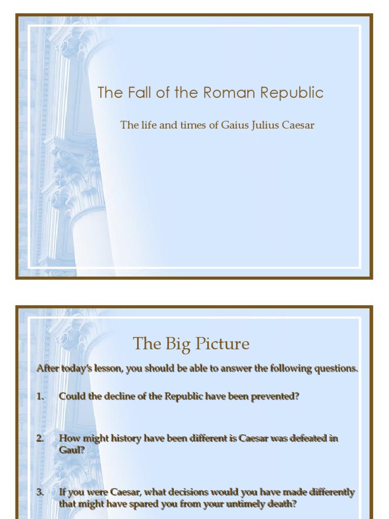 The Fall of The Roman Republic | PDF | Roman Republic | Julius Caesar