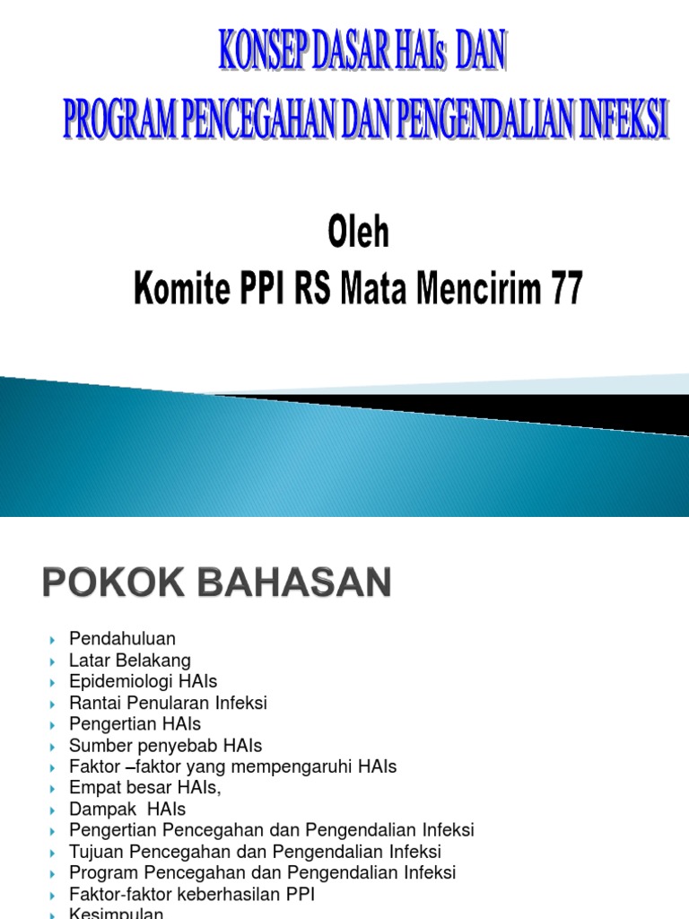 Konsep Dasar HAIs Dan Program PPI NEW | PDF