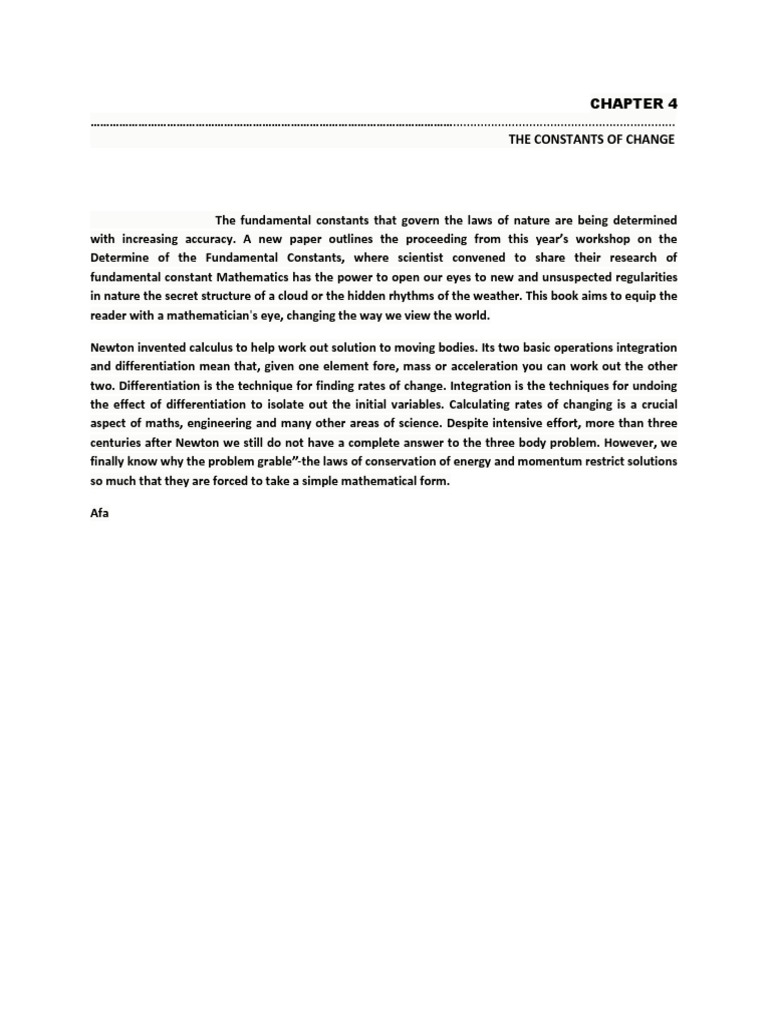 The Constants of Change |