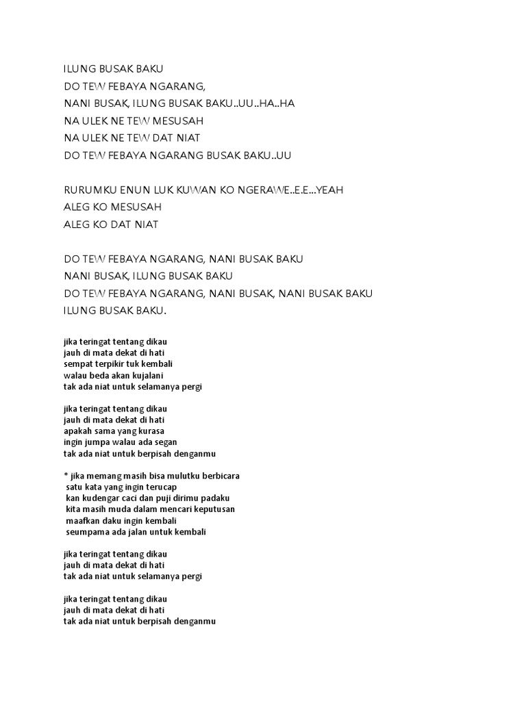 Ilung Busak Baku | PDF