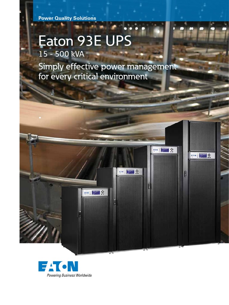 Eaton 93E UPS: Simply Effective Power Management For Every Critical ...