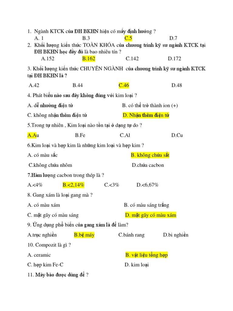 cuối kì nhập môn ktck | PDF