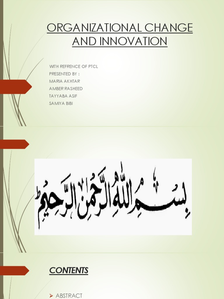Management Presentation On Innovation | PDF | Organizational Behavior ...