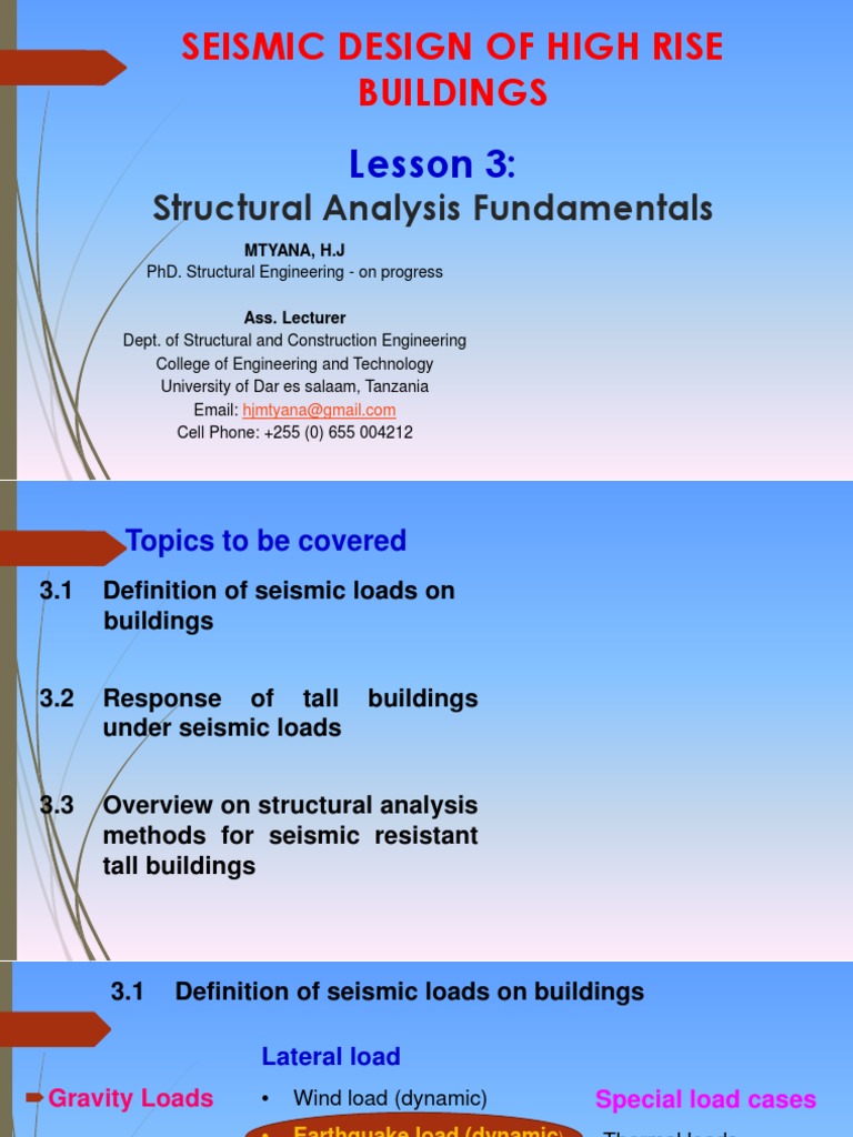 Lecture 3-Structural Analysis Fundamentals-1 | PDF | Structural Load ...