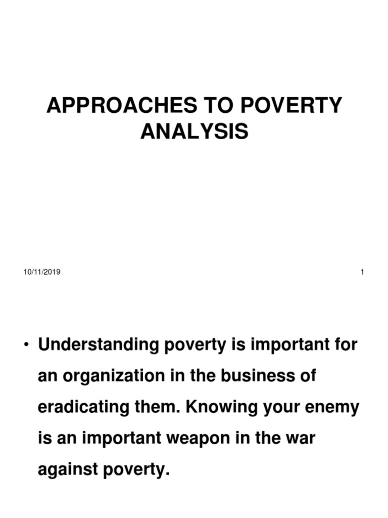 Approaches To Poverty | PDF | Poverty Threshold | Poverty