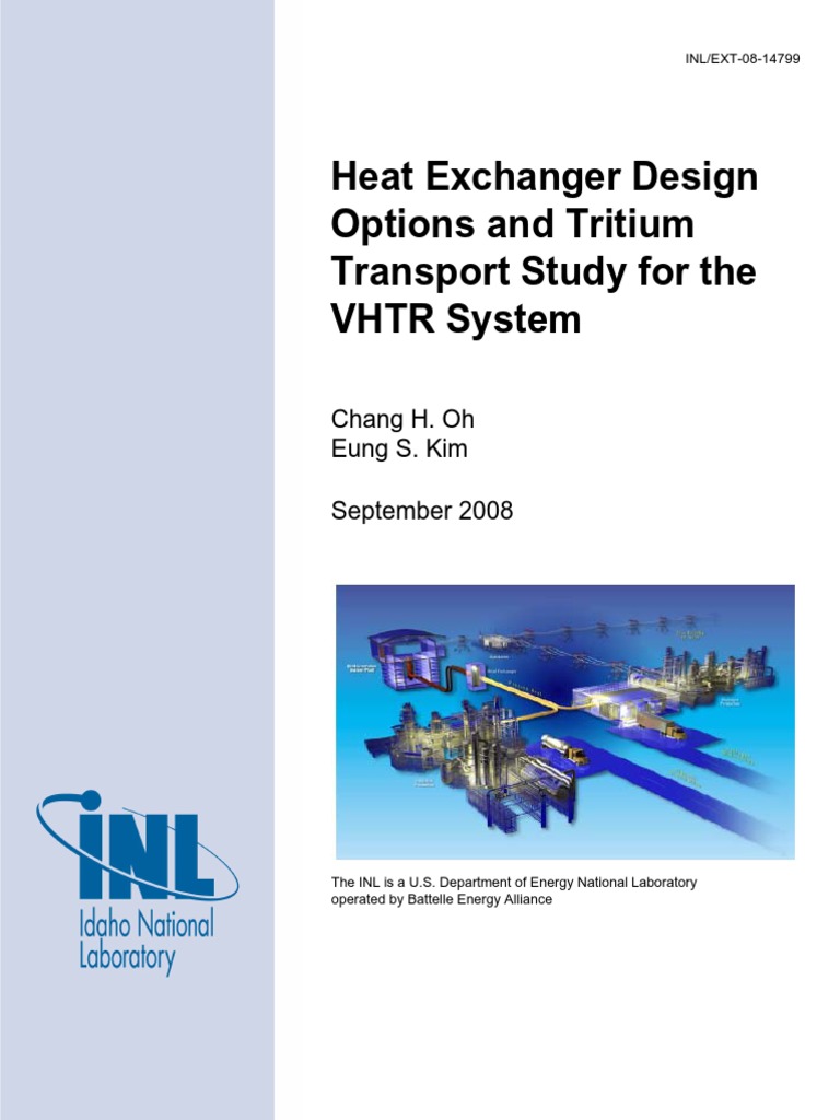 Heat Exchanger Design Options and Tritium Transport Study For The VHTR ...