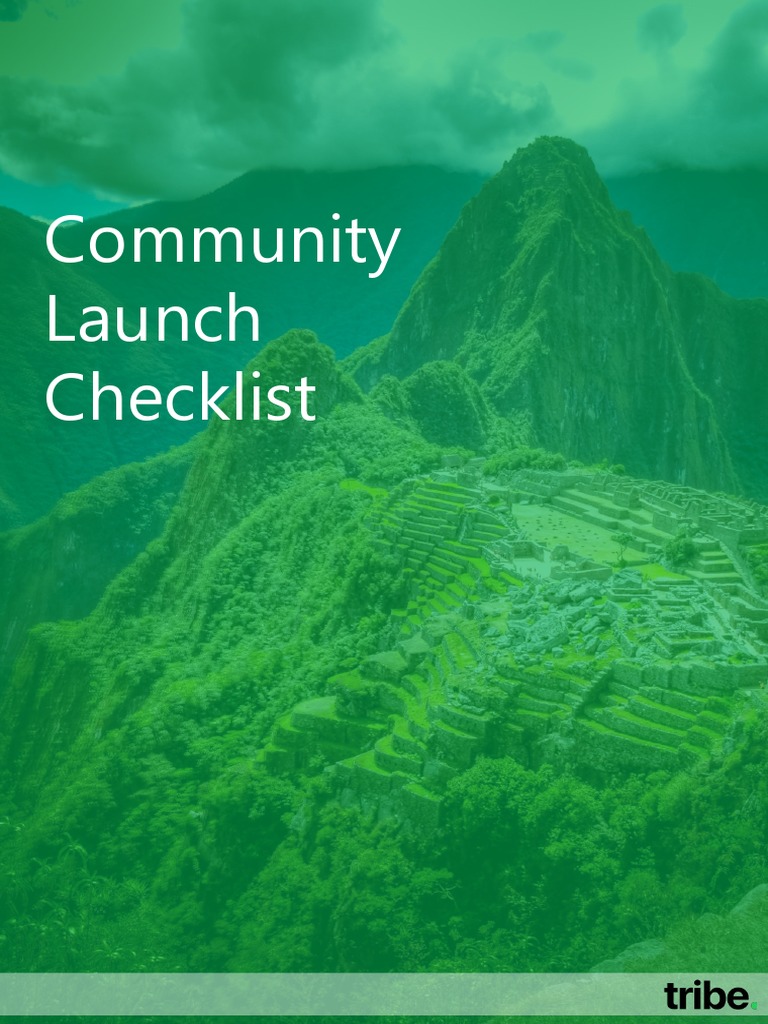 Community Launch Checklist Pdf Facebook Mobile App