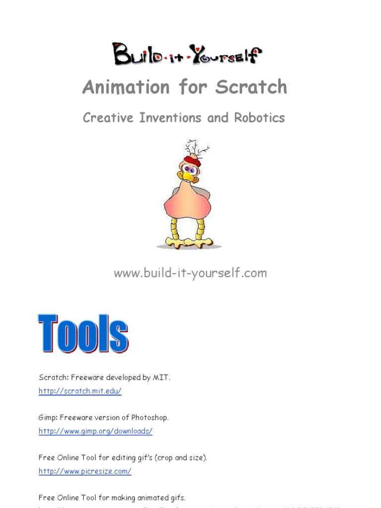 Animation For Scratch: Creative Inventions and Robotics | PDF | Scratch ...