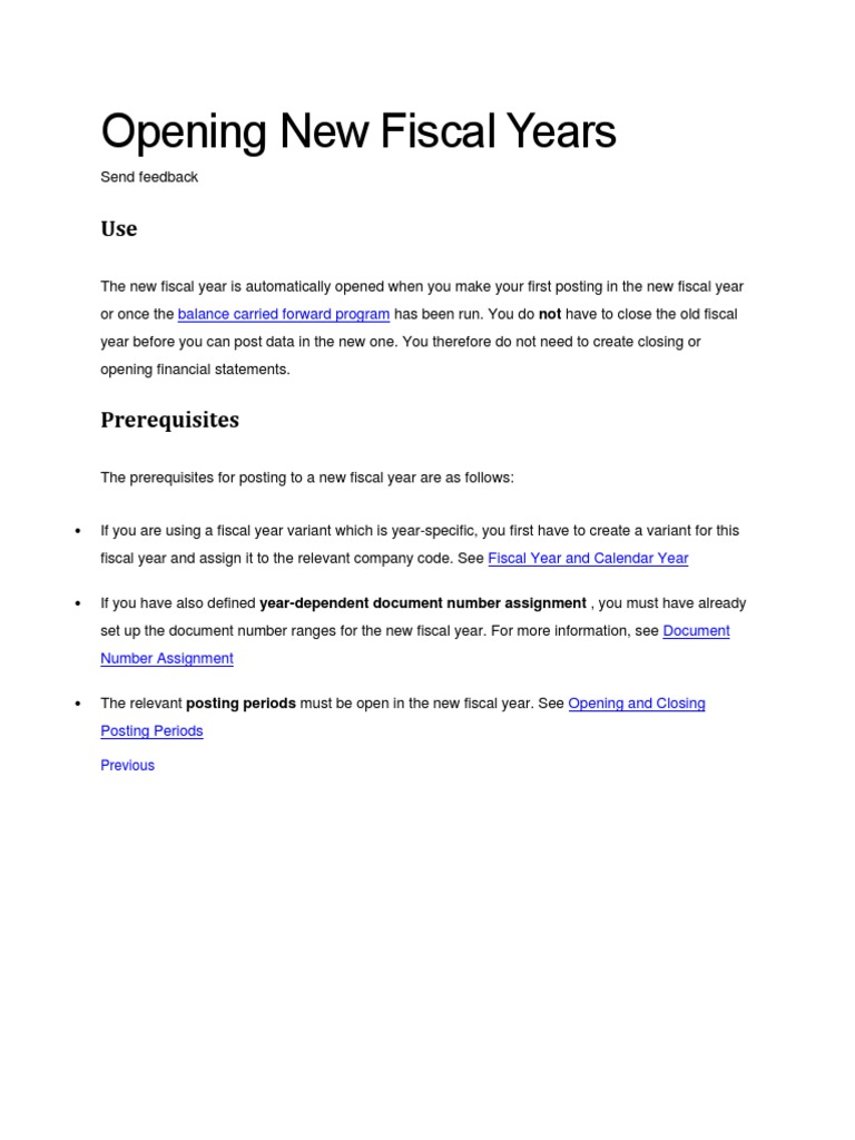 Opening New Fiscal Years | PDF | Career & Growth | Finance & Money ...