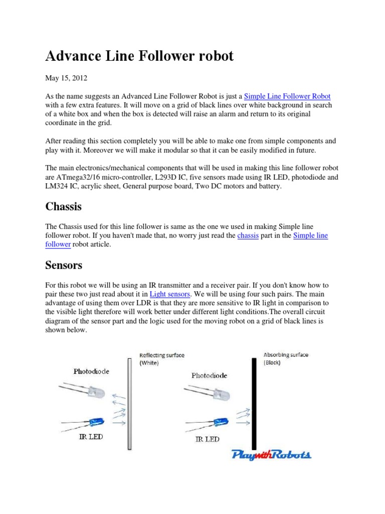 Advanced Line Follower | PDF | Electronic Circuits | Sensor