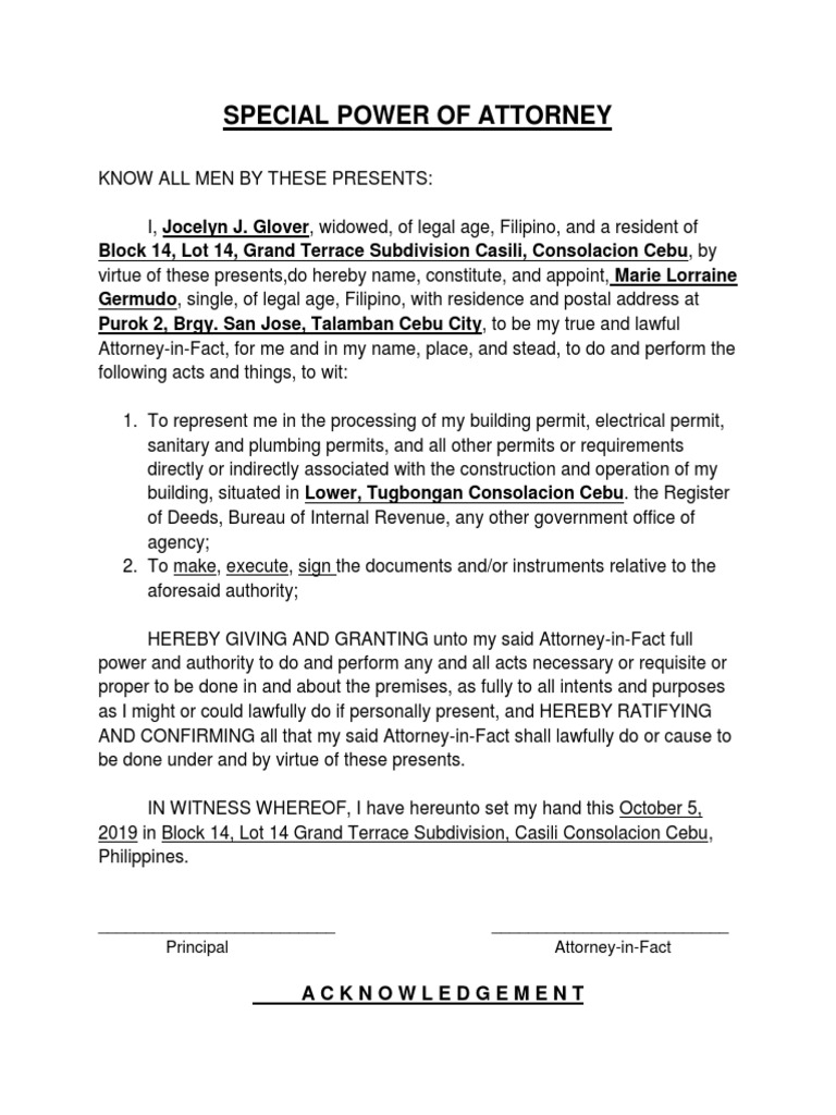 SPA For Building Permit | PDF