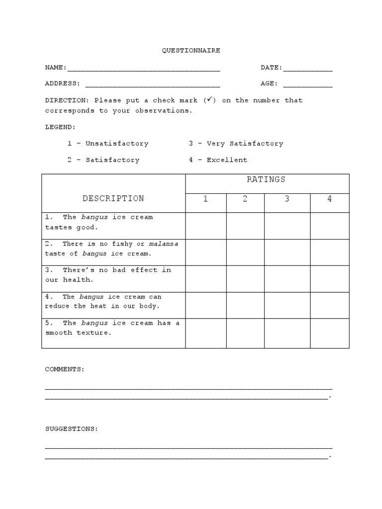 SIP Questionaire Sample | PDF