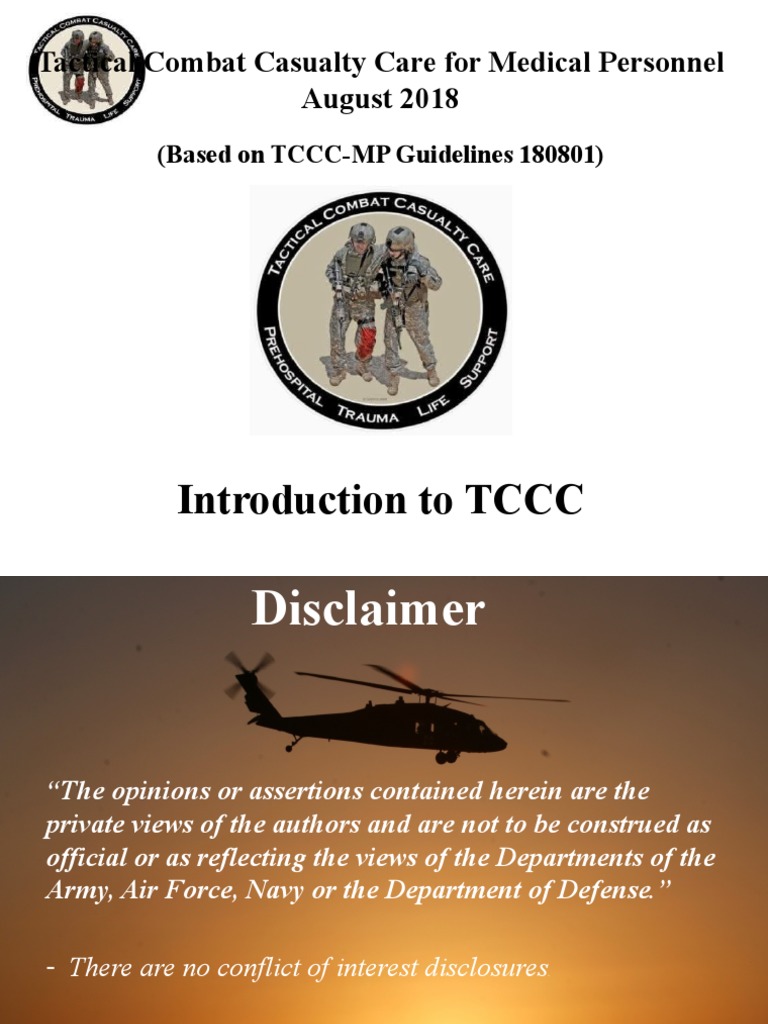 TCCC for Military Medics | PDF | Major Trauma | Military Science