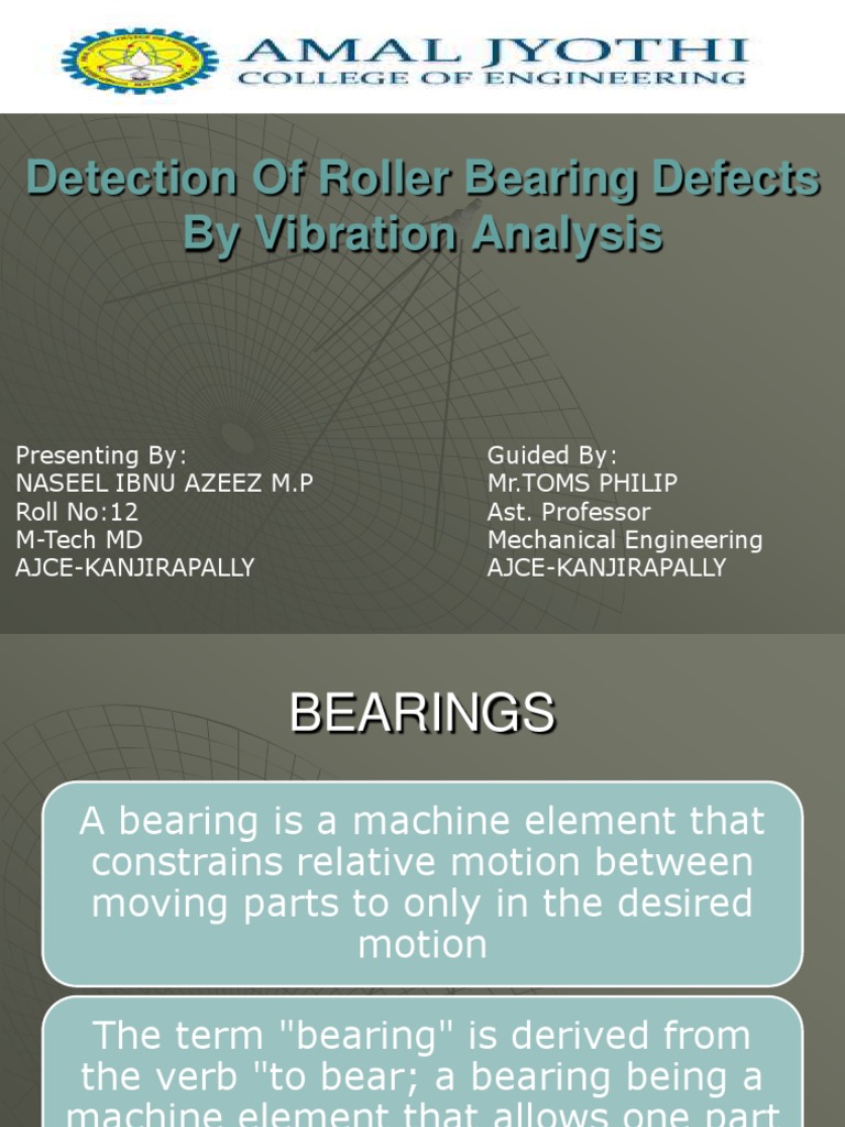 Detection of Roller Bearing Defects by Vibration Analysis | PDF ...