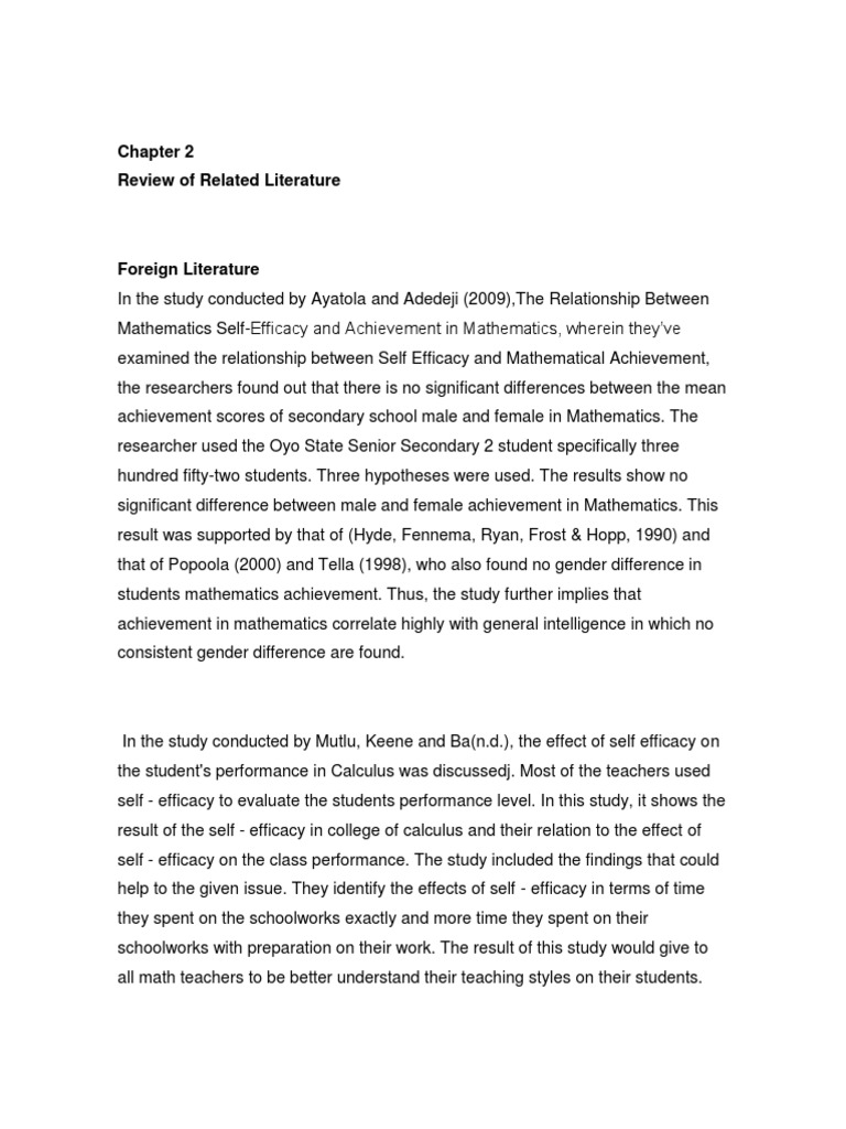 RRL Ala Format Updated | Download Free PDF | Self Efficacy ...