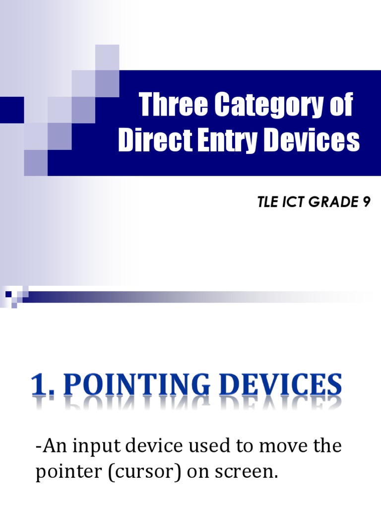 Three Category of Direct Entry Devices | PDF