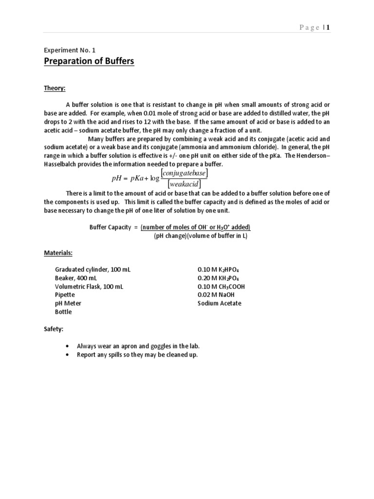Buffer | Download Free PDF | Buffer Solution | Acid Dissociation Constant