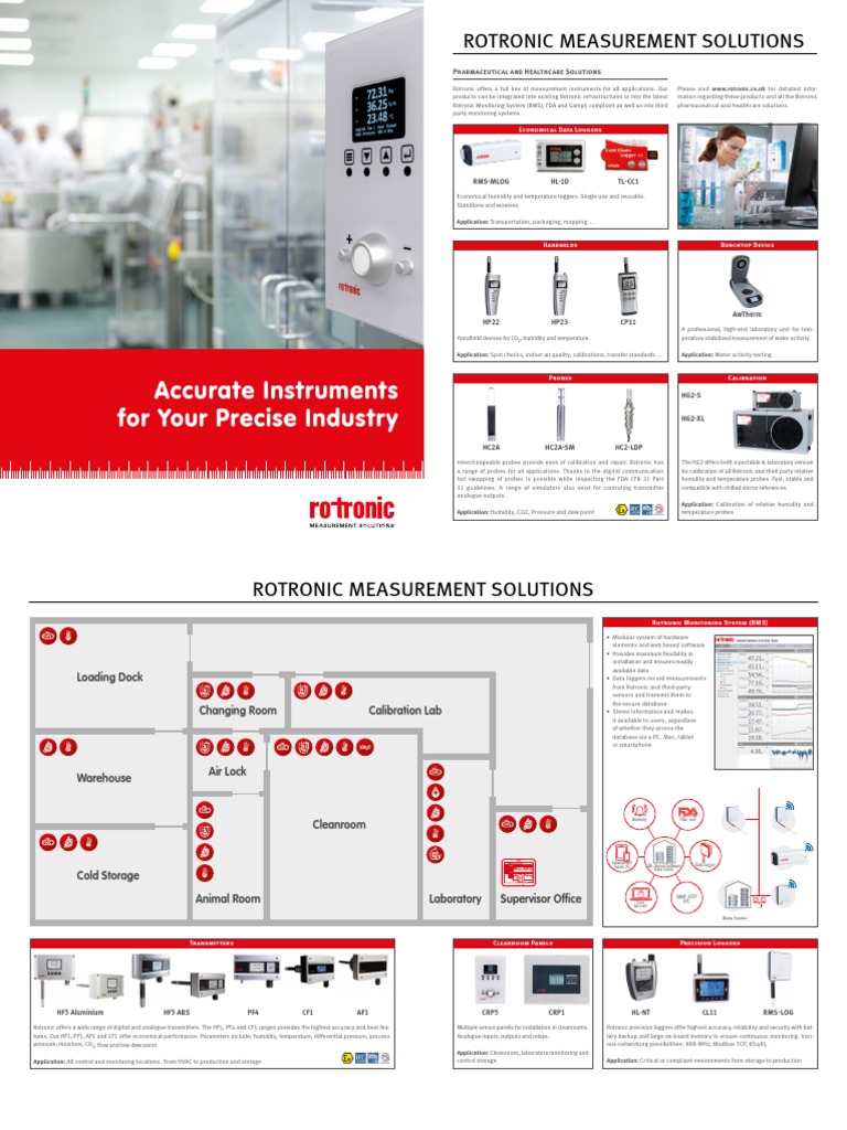 Rotronic Measurement Solutions Guide | PDF | Calibration | Humidity