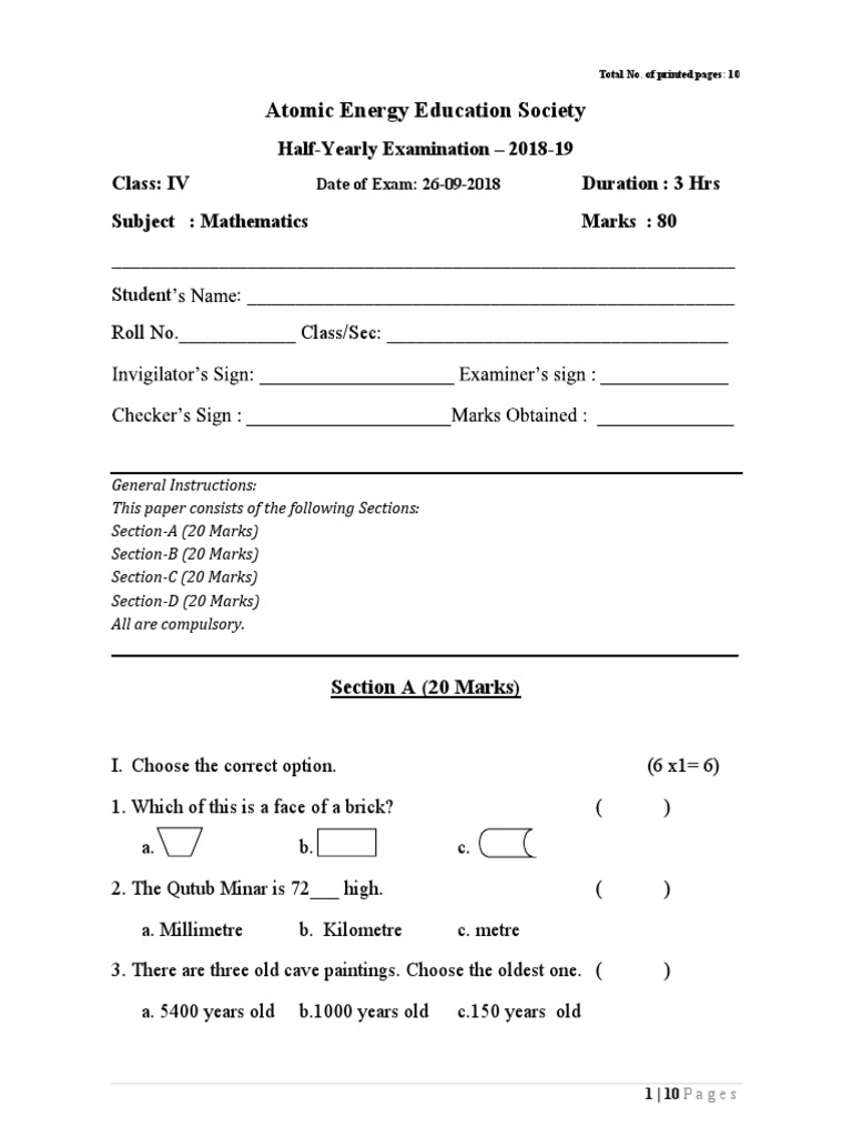Atomic Energy Education Society | PDF | Litre | Nature