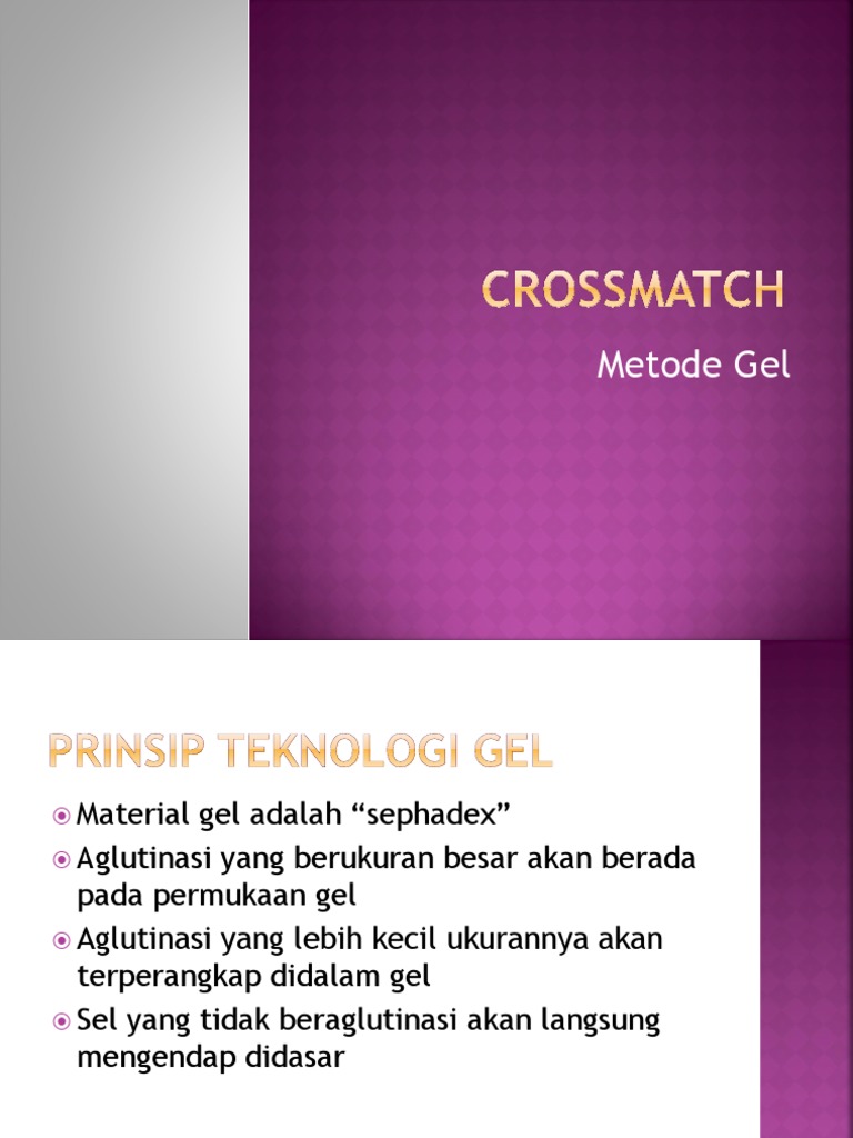 Crossmatch Metode Gel Test | PDF