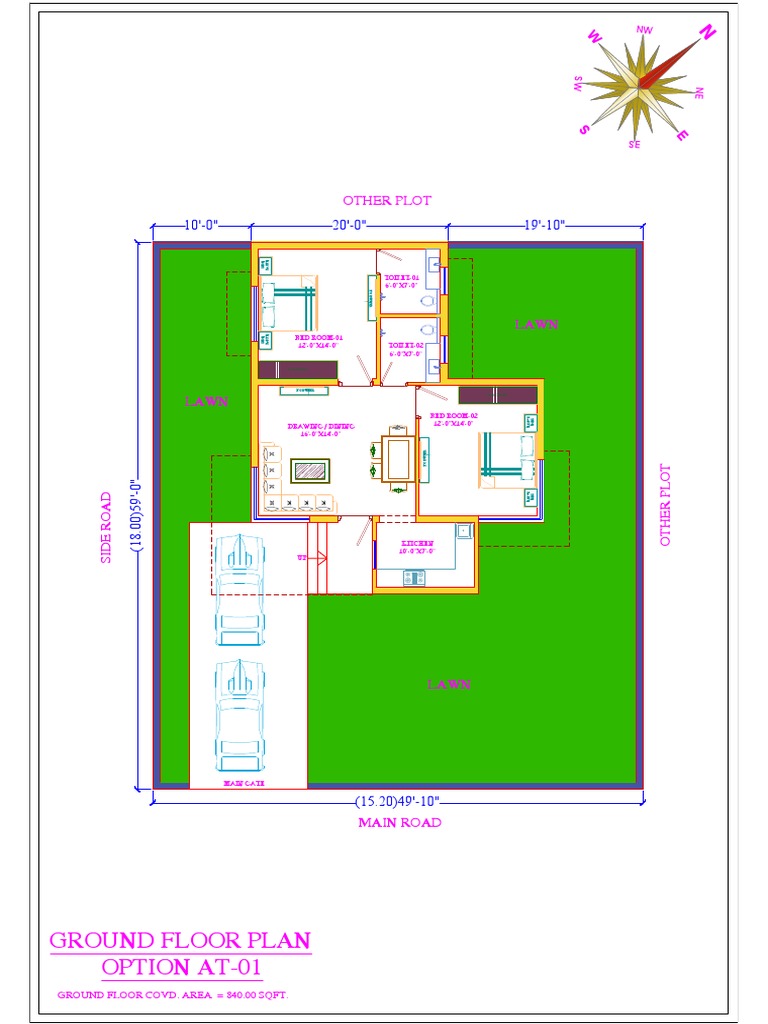 Ground Floor Plan Layout Details | PDF