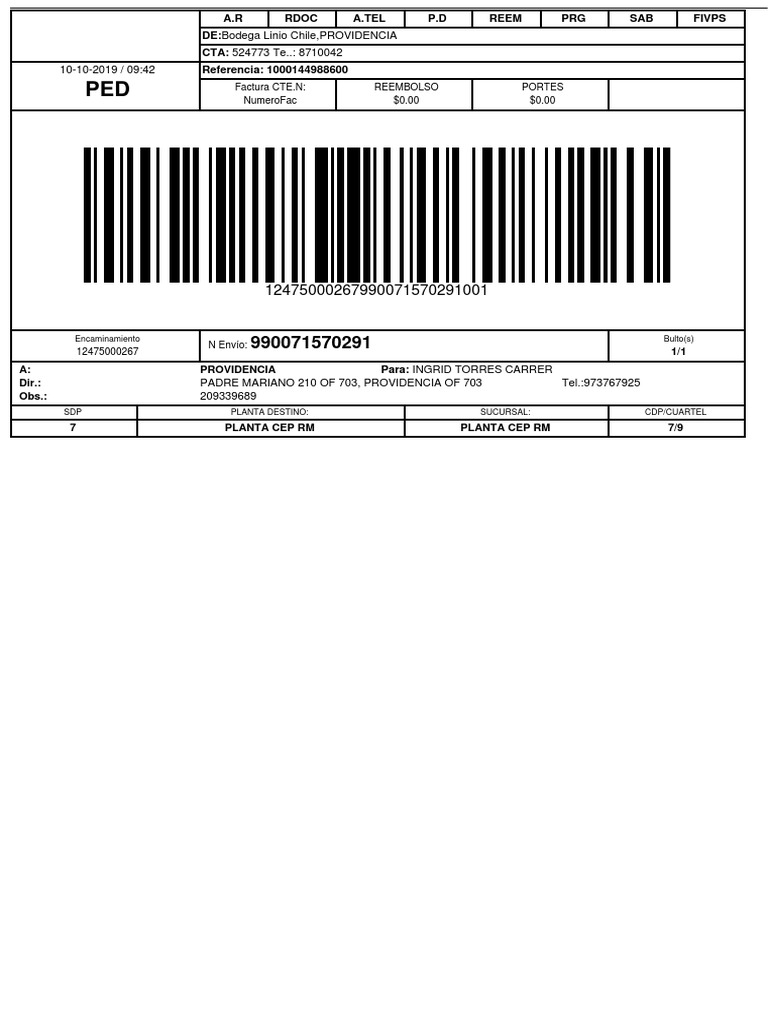 Guia Devolución | PDF