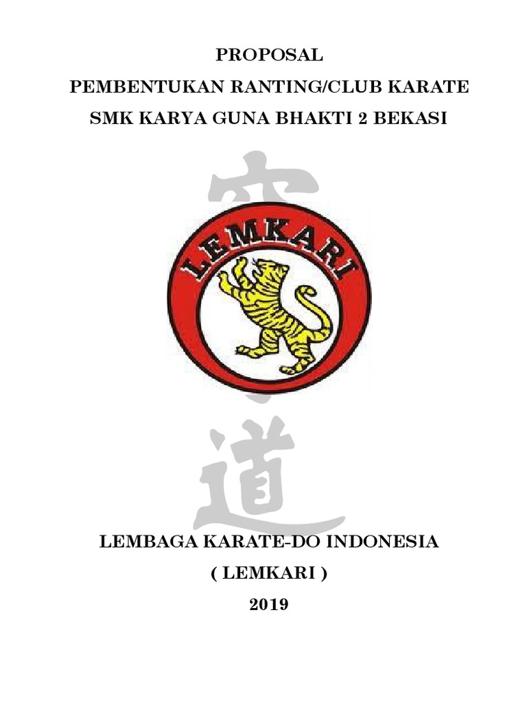 Proposal Pembuatan Ranting Karate | PDF