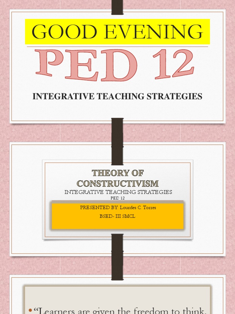 Good Evening: Integrative Teaching Strategies | PDF | Constructivism ...