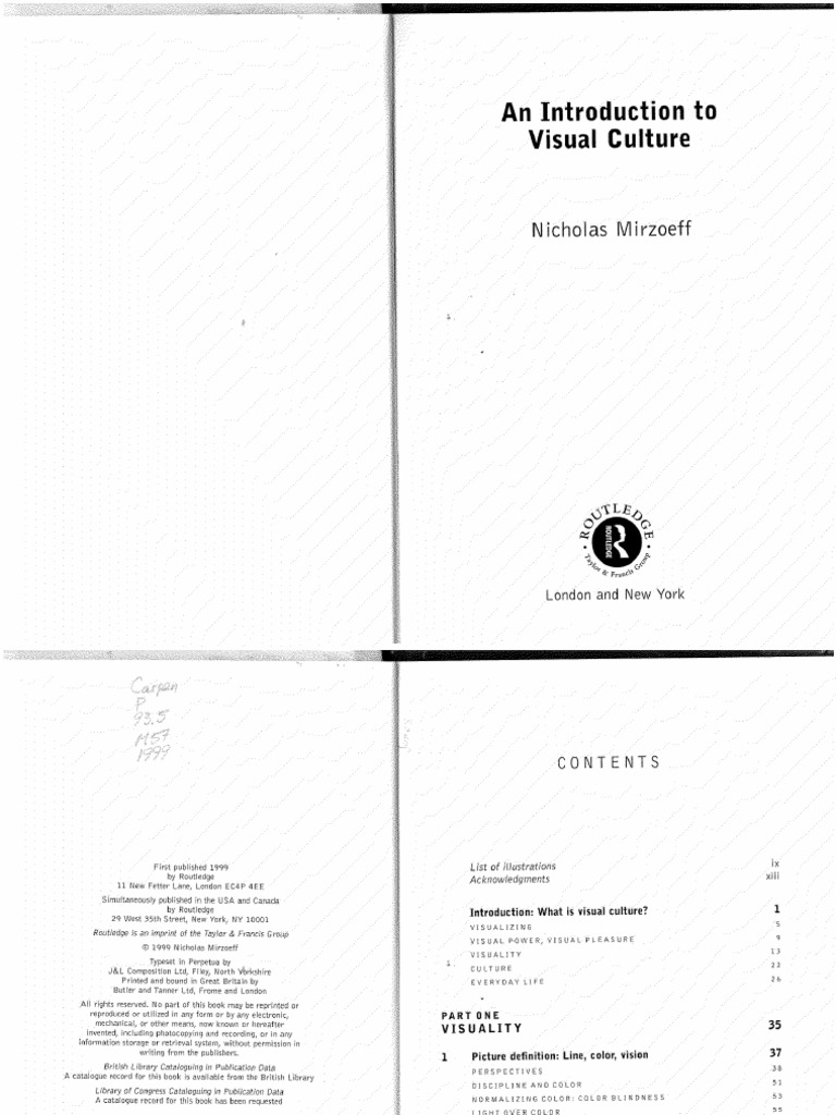 An Introduction To Visual Culture: Nicholas Mirzoeff | PDF ...