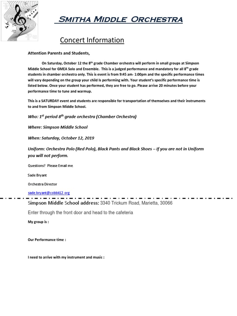 Solo and Ensemble Info | PDF | Art