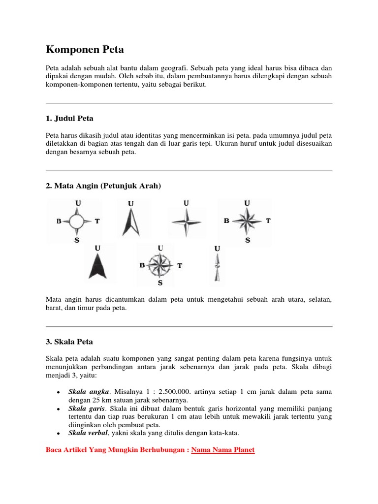 Komponen Peta | PDF | Perjalanan