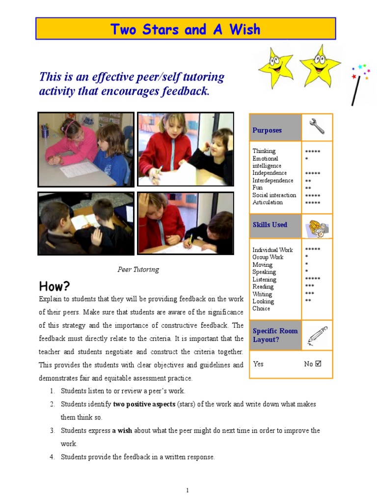 Two Stars and A Wish | PDF | Inclusion (Education) | Learning