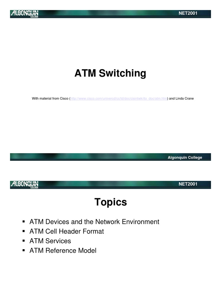 Atm Switching Colour Slides Pdf Asynchronous Transfer Mode Computer Architecture