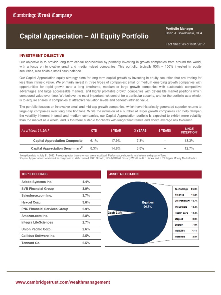 Capital Appreciation - All Equity Portfolio | Download Free PDF | Stock ...