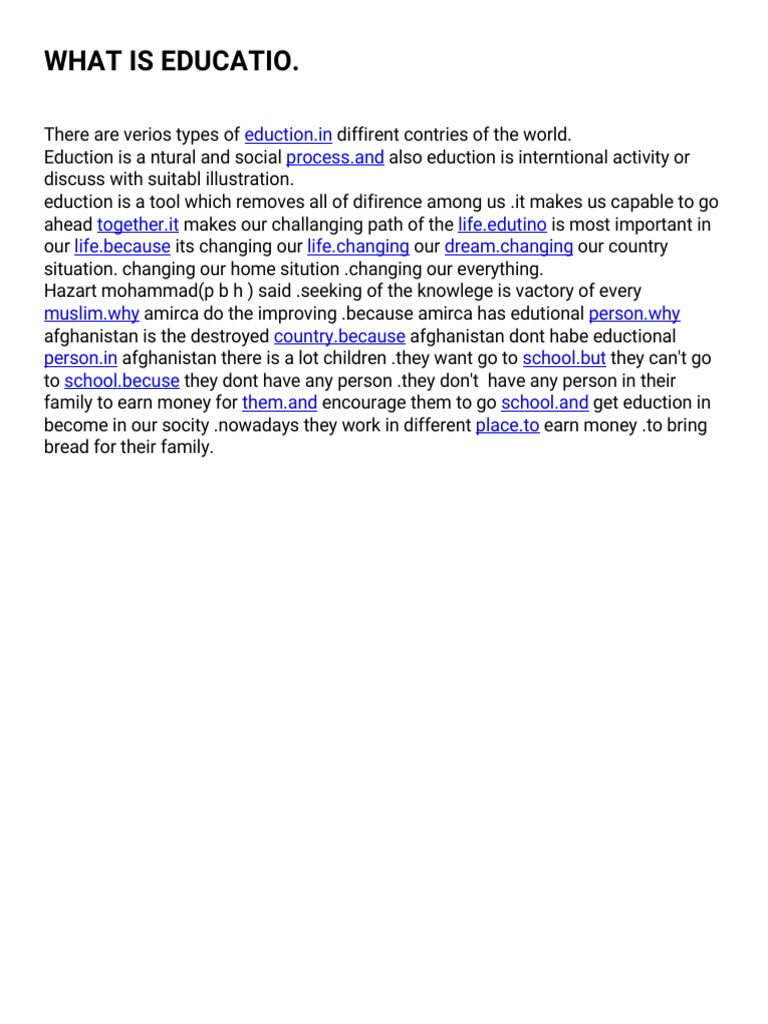 What Is Educatio.: Eduction - in Process - and | PDF
